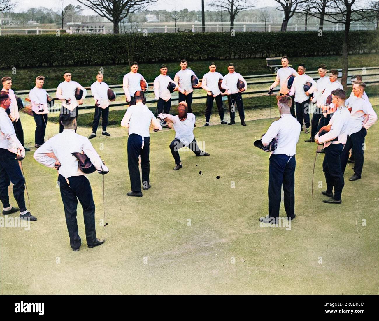 Young army cadets at Aldershot Barracks, Hampshire, England, enjoying a ...