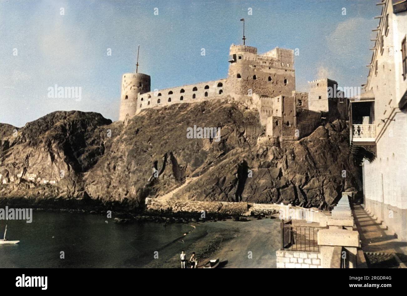 British airforcemen bathing on the beach underneath the huge castle at ...