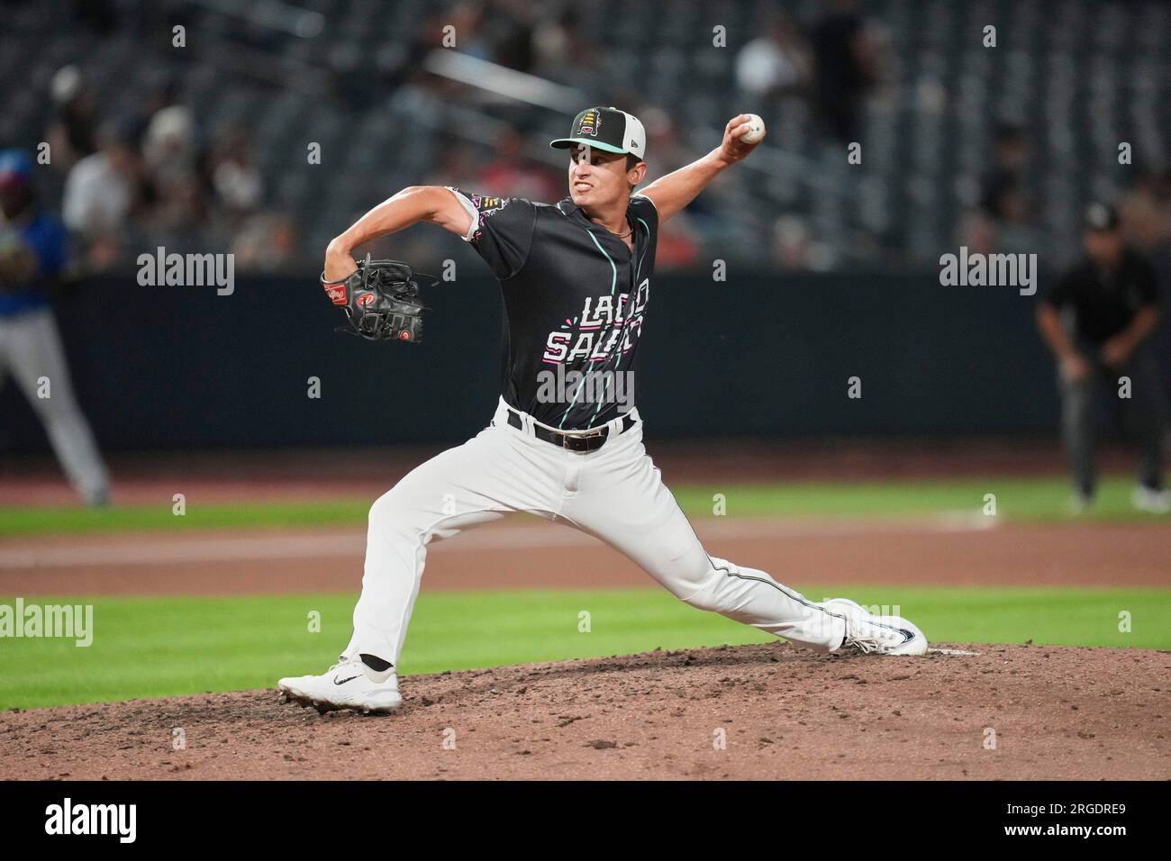 August 5 2023: Salt Lake pitcher Eric Torres (17) throws a pitch during ...