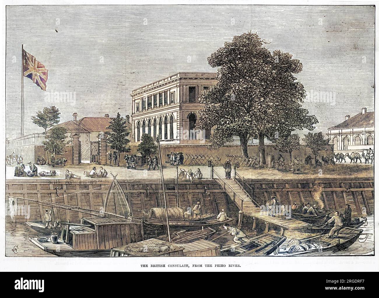 The British consulate, viewed from the Hai river (lower stretch of the ...