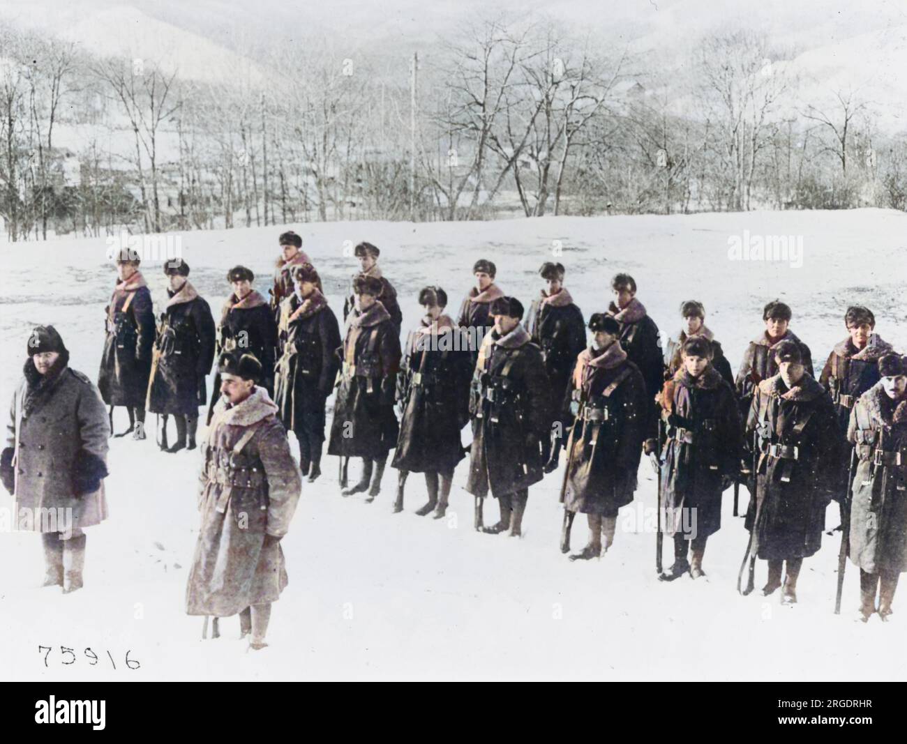 In Siberia, soldiers of the 9th (Cyclist) Battalion of the Hampshire ...
