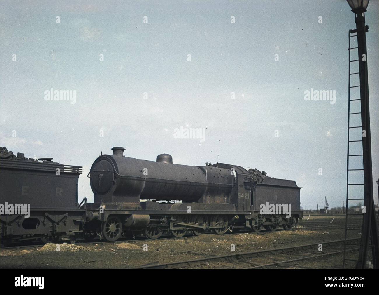 An LNER (London & North Eastern) steam engine on a railway track Stock ...
