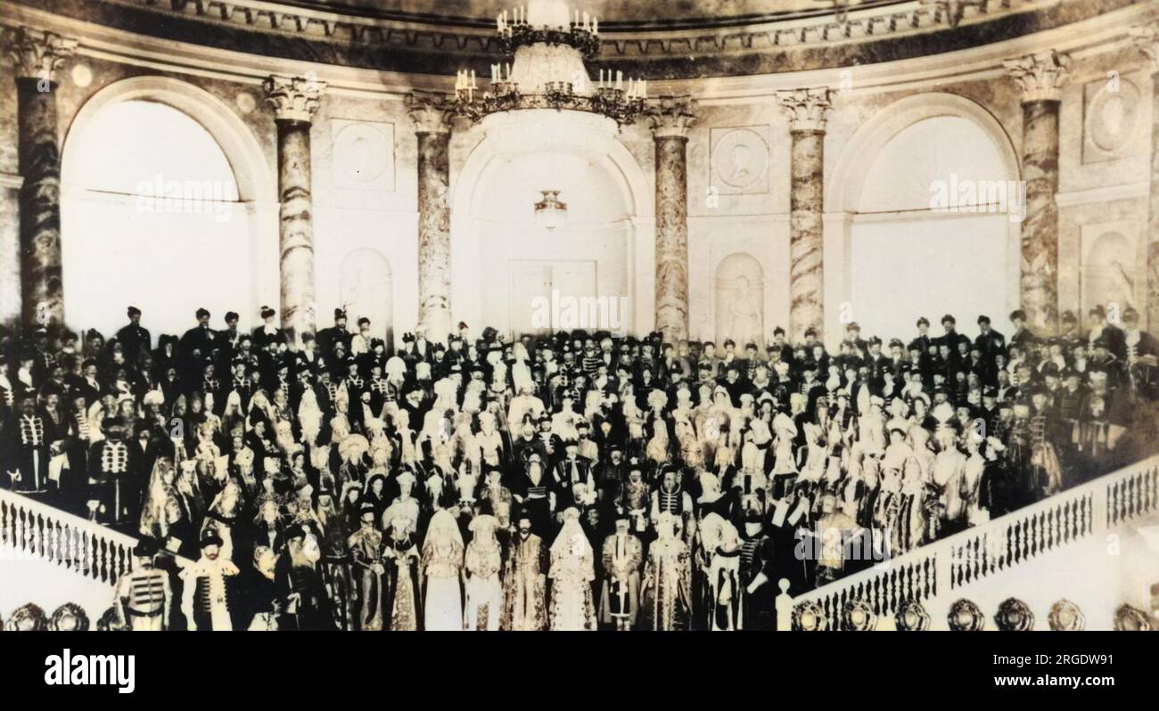 An early 20th century fancy dress ball held at the Winter Palace in St ...