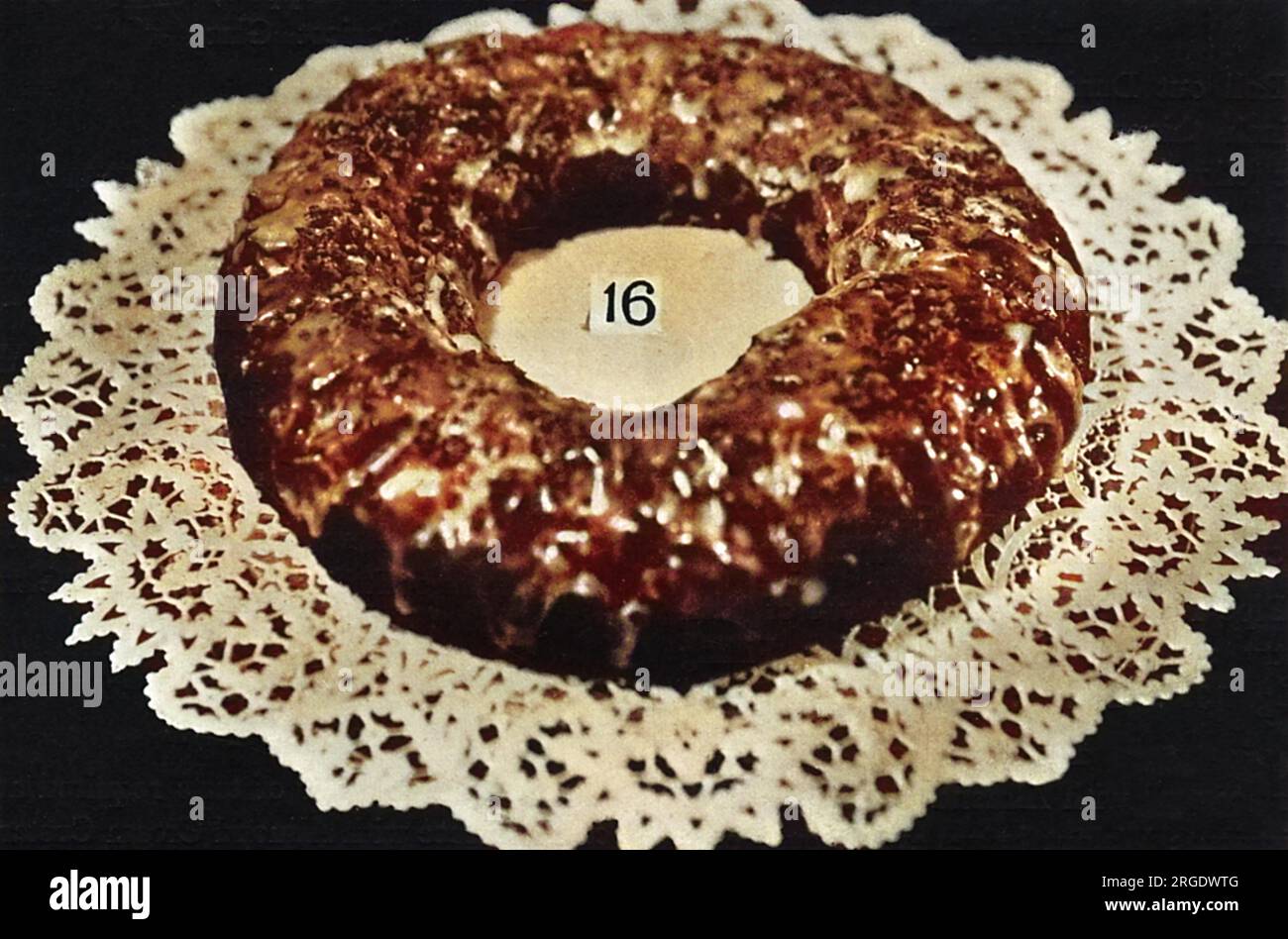 Danish Pastry Specialties, Black Walnut Ring Stock Photo - Alamy