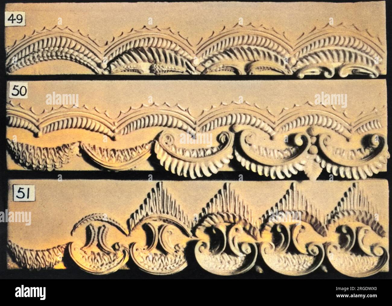 Cake Border and Side Scroll Designs, (49) Scallop Section for Cake Top ...