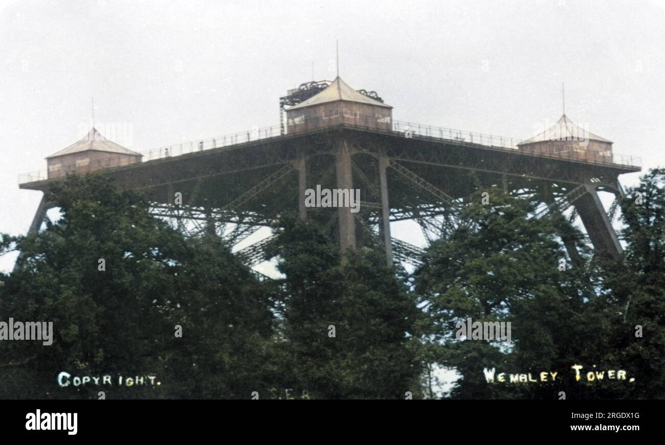 Wembley Park Tower under construction. Also known as Watkin's Tower, It ...