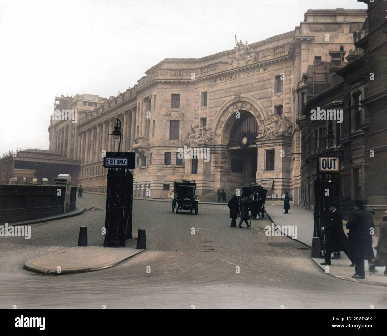 The Entrance of Waterloo Station, London. Vintage photograph Stock ...