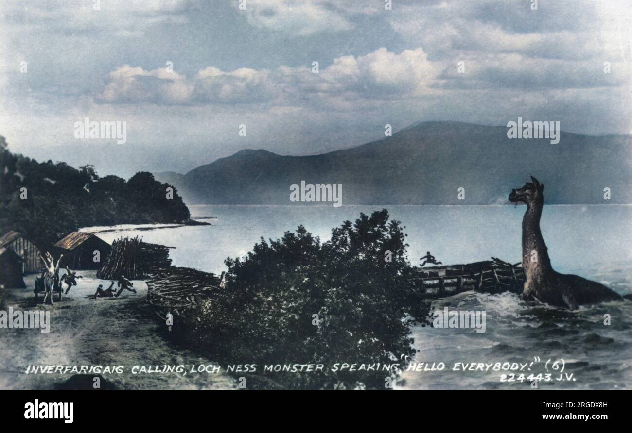 Inverfarigaig calling, Loch Ness Monster speaking Hello Everybody ...
