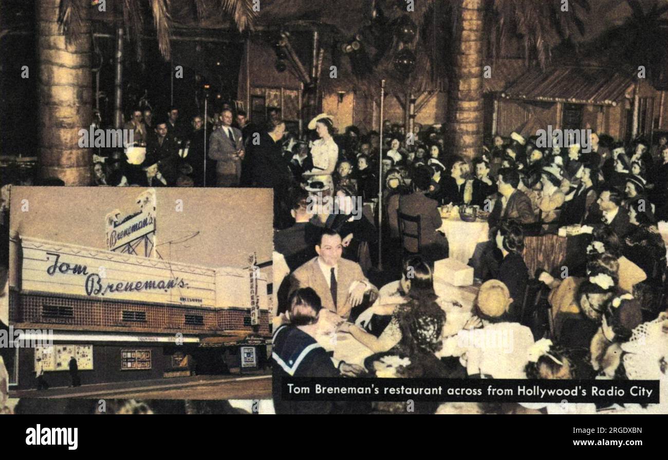 Tom Breneman's Restaurant, located on Selma and Vine Street off Sunset ...