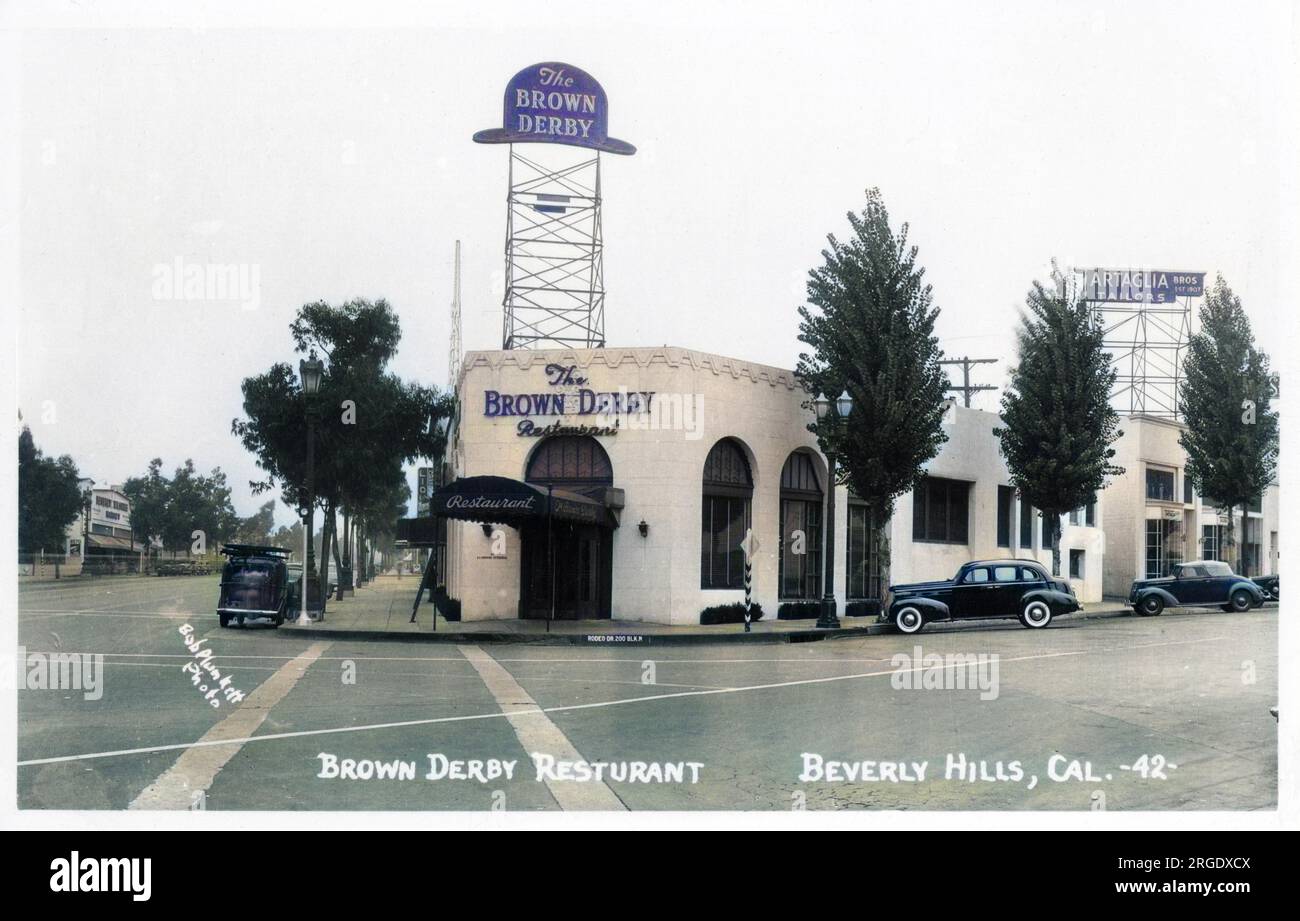 Brown Derby Restaurant, Beverly Hills, California, USA Stock Photo - Alamy