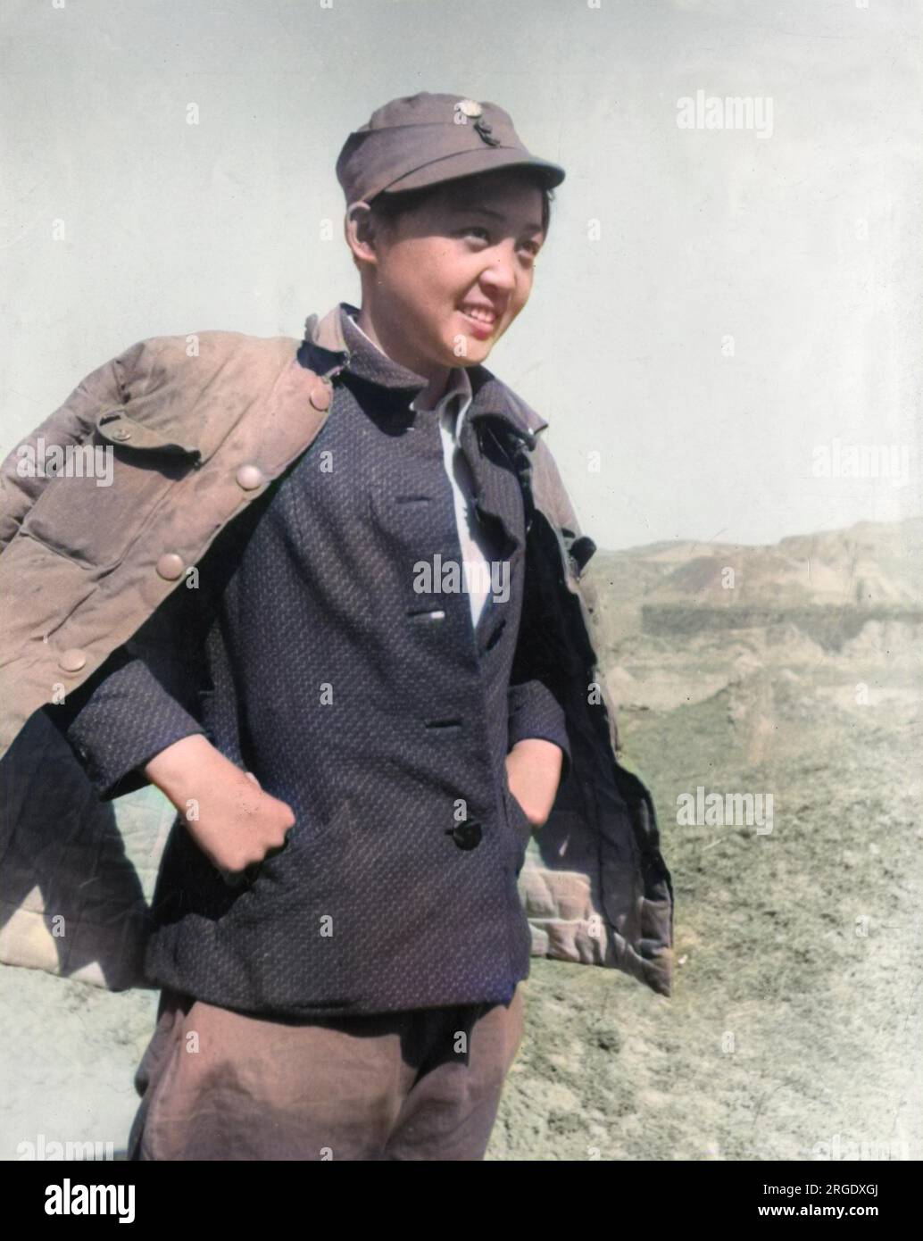 A Chinese female student of the Lo-Shun Art academy, drama class. The ...