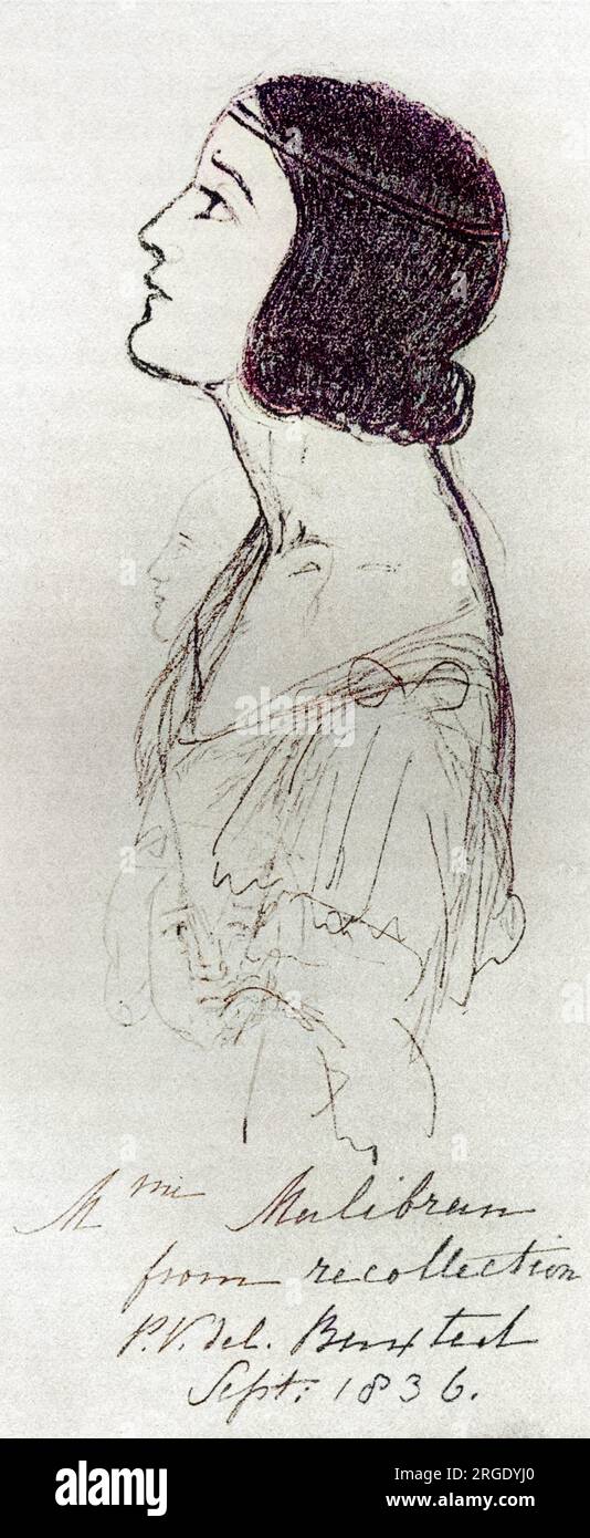 Maria Malibran (1808-1836), French mezzo-soprano opera singer, much ...