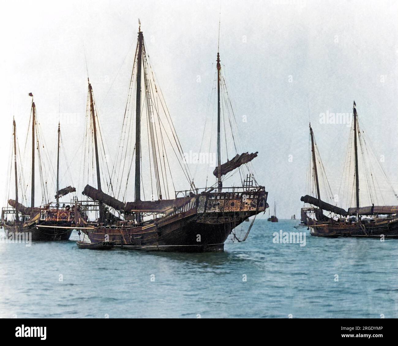 Junks on the water, China Stock Photo - Alamy