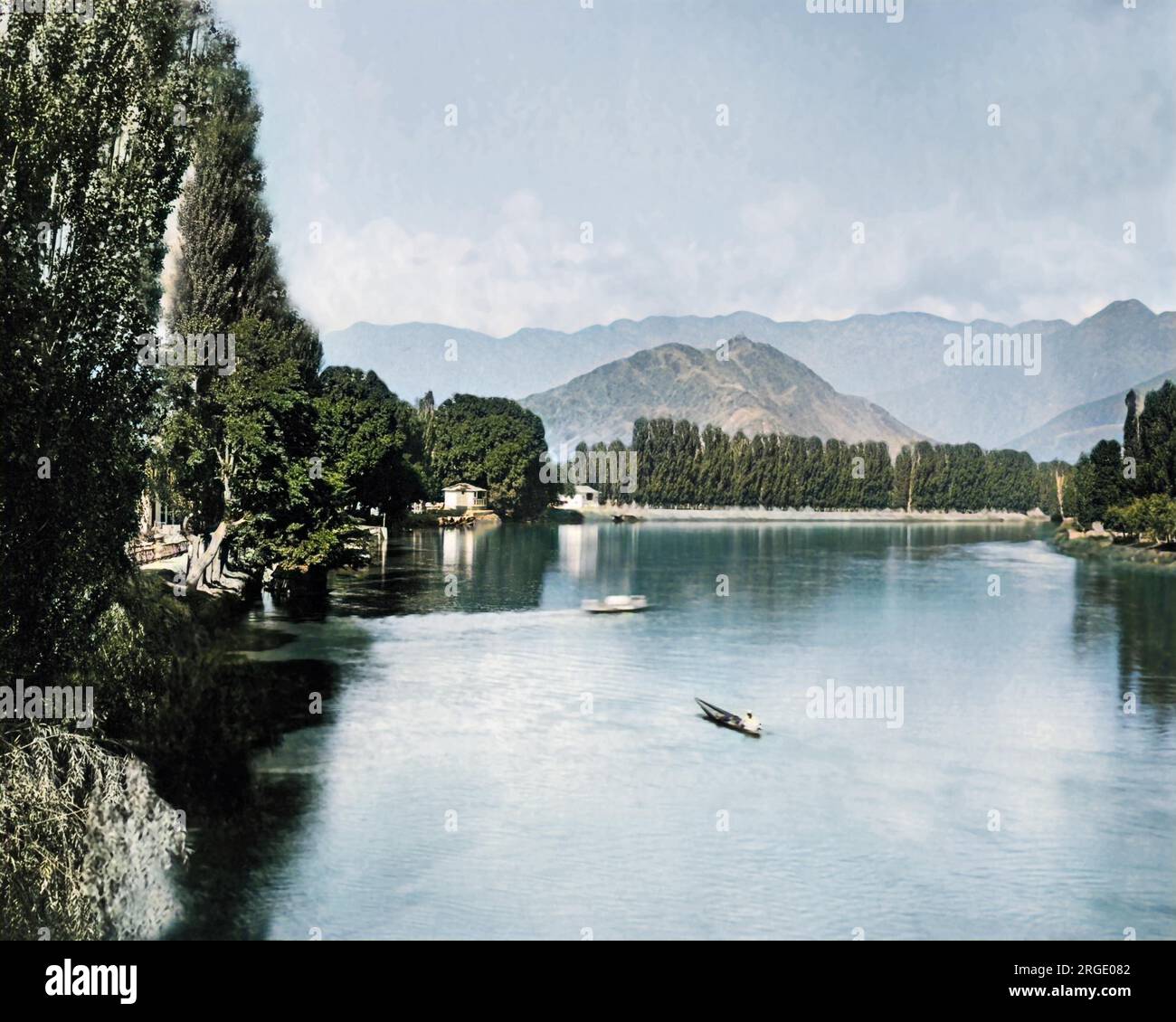 View of the River Jhelum (or Jehlam), which flows in India and Pakistan ...
