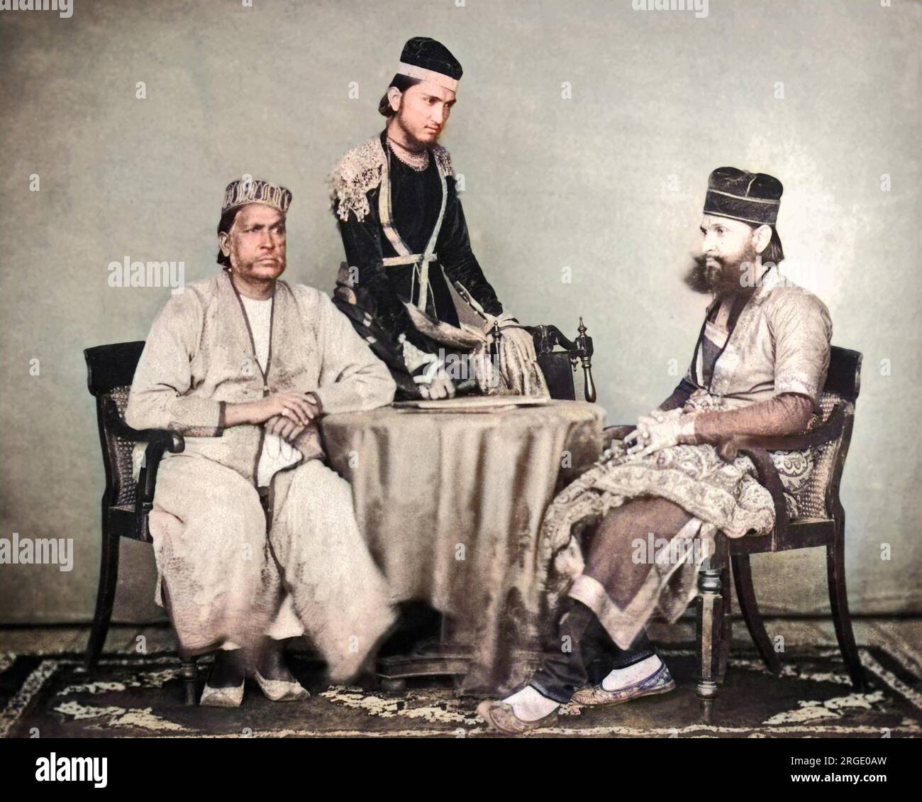 Three Nawabs, India. The Nawab was a high-status Muslim Stock Photo - Alamy