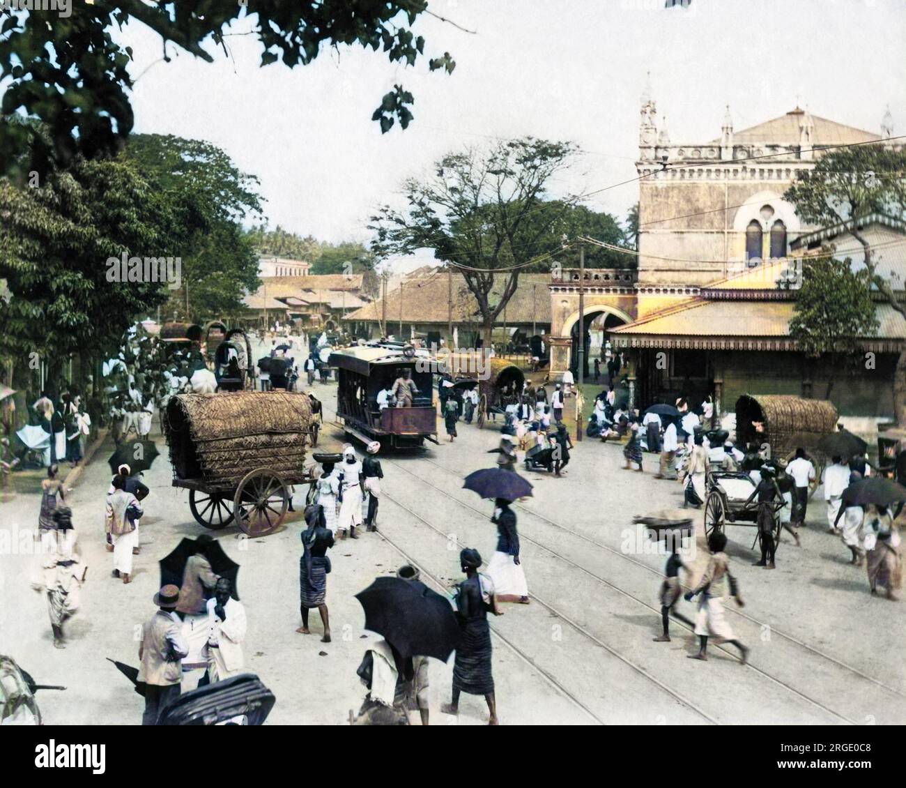 Street scene, Colombo, Ceylon (Sri Lanka Stock Photo - Alamy