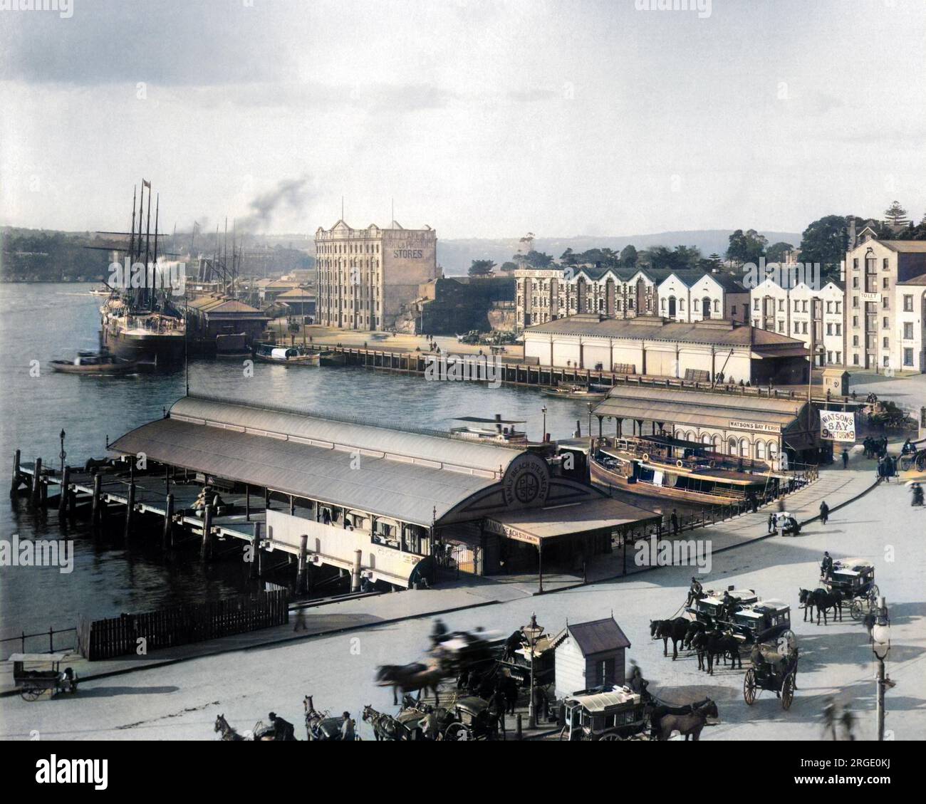 View of the Circular Quay from the Customs House, Sydney, Australia ...