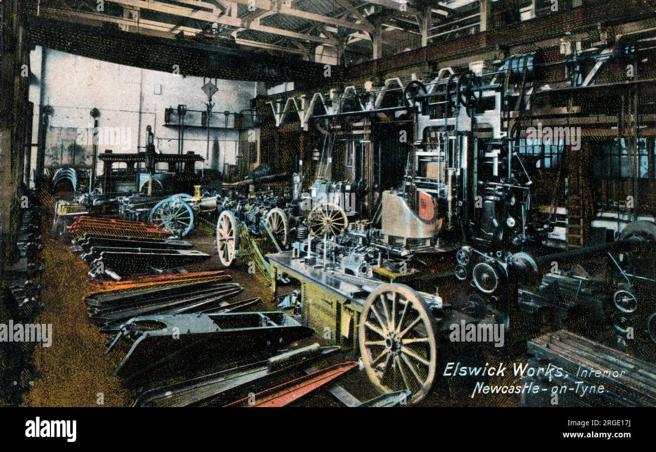 The interior of the Elswick Works of Elswick Ordnance Company ...