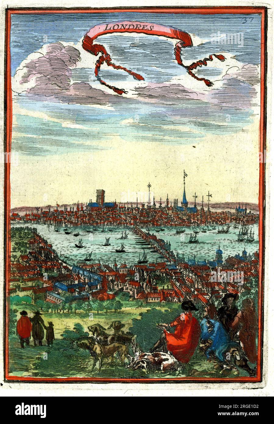 17th century london map hi-res stock photography and images - Alamy