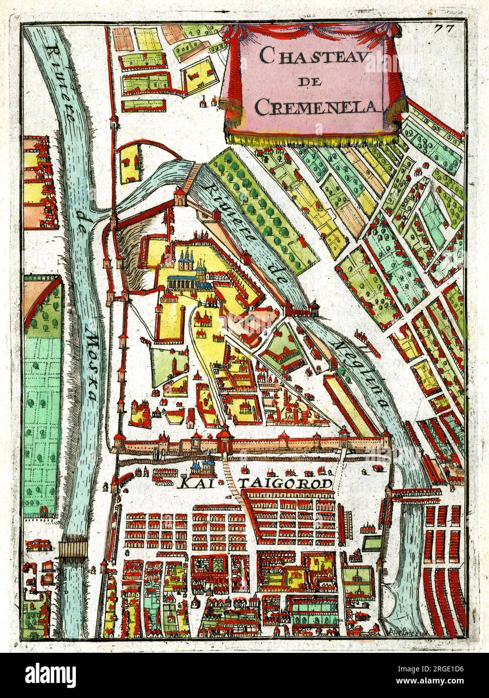 Historical moscow map hi-res stock photography and images - Alamy