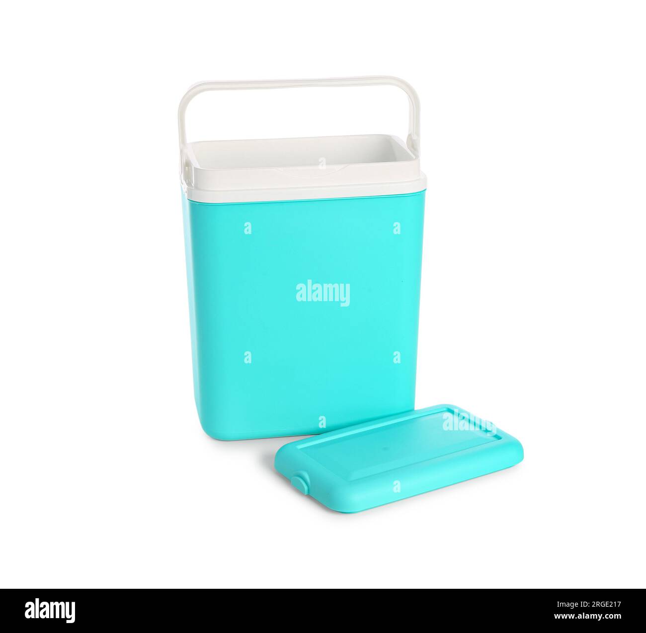 Modern beach cooler on white background Stock Photo - Alamy