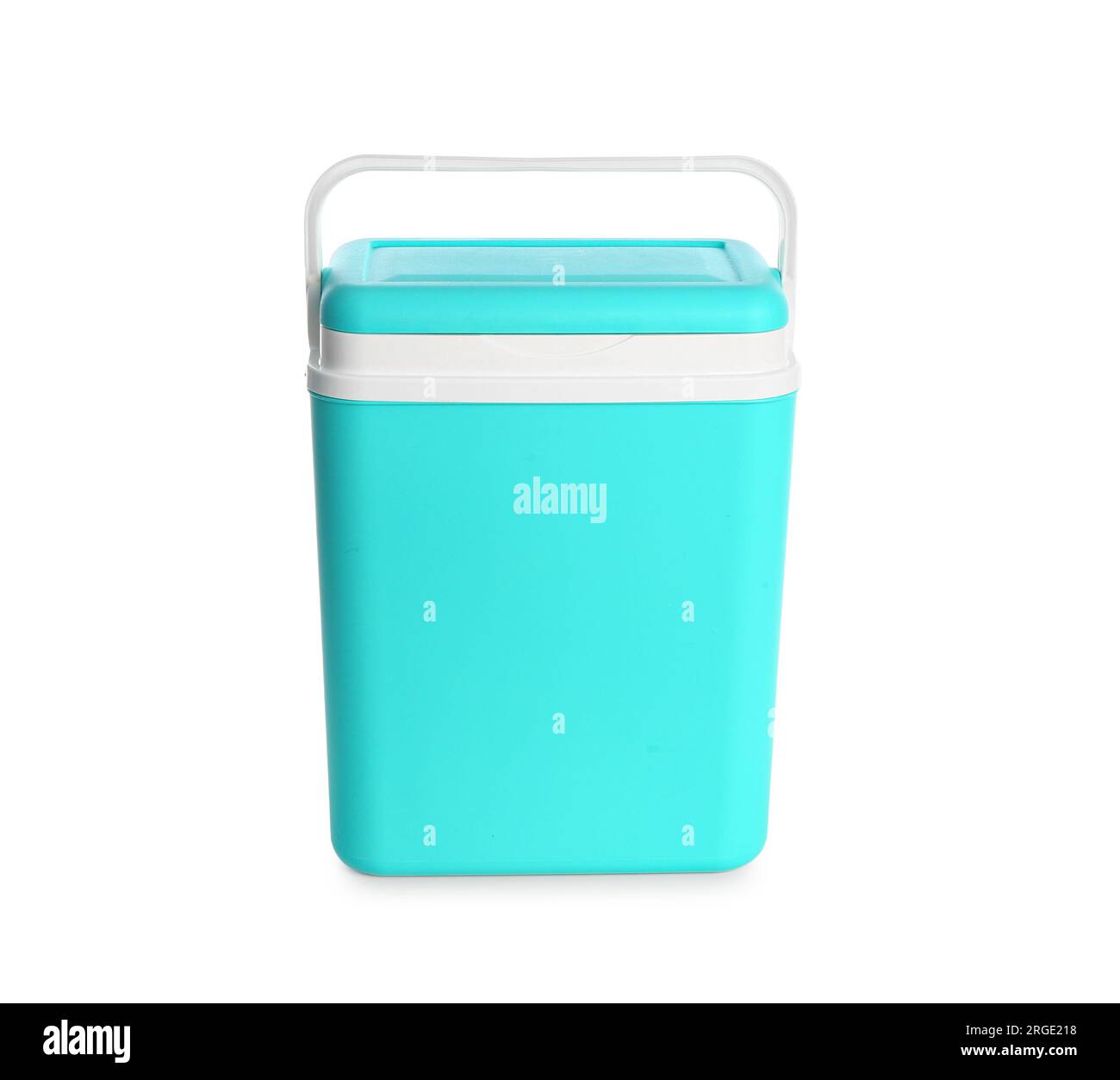 Modern beach cooler on white background Stock Photo - Alamy