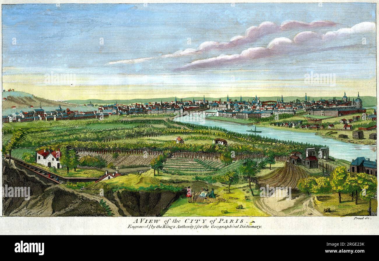 18th century paris map hi-res stock photography and images - Alamy