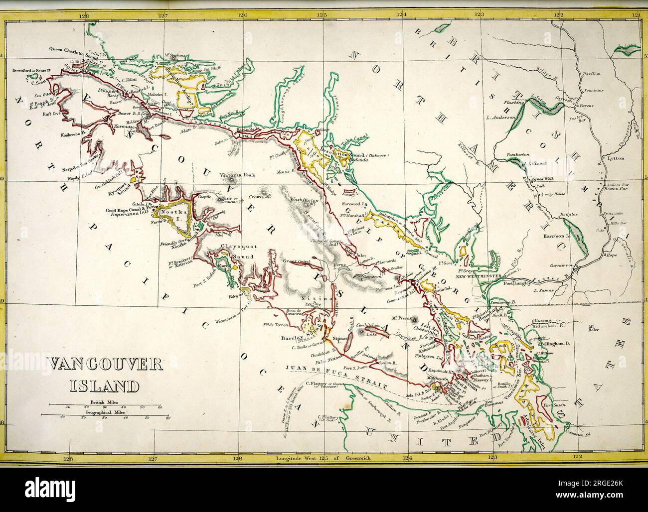 Map of vancouver island hi-res stock photography and images - Alamy
