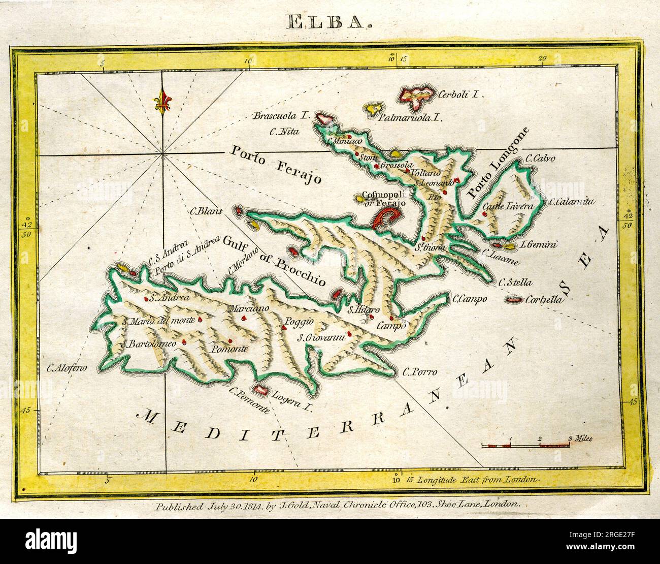 Map of elba hi-res stock photography and images - Alamy