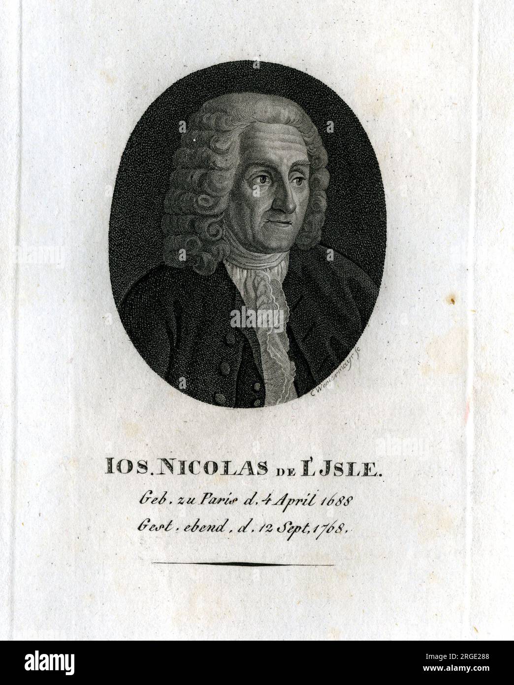 Ios Nicolas De L'Isle - Cartographer Stock Photo - Alamy