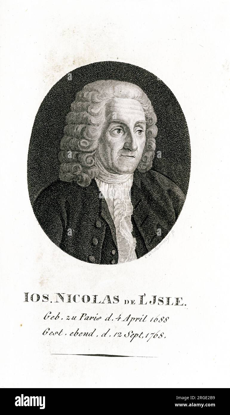 Ios Nicolas De L'Isle - Astronomer and Cartographer Stock Photo - Alamy