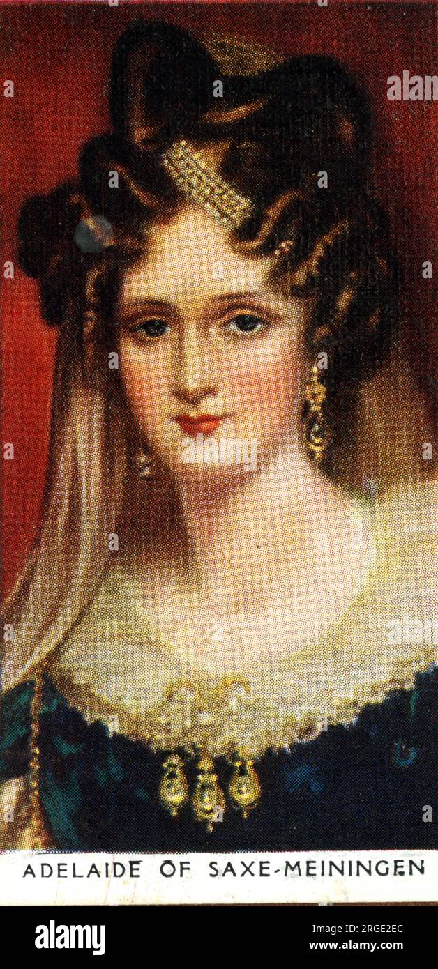 Adelaide of Saxe-Meiningen (Wife of William Iv Stock Photo - Alamy