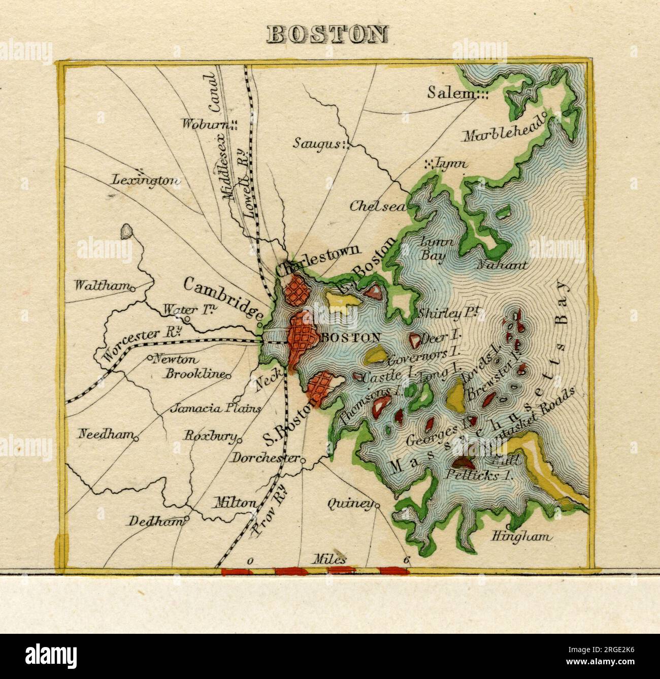 Map of boston 19th hi-res stock photography and images - Alamy