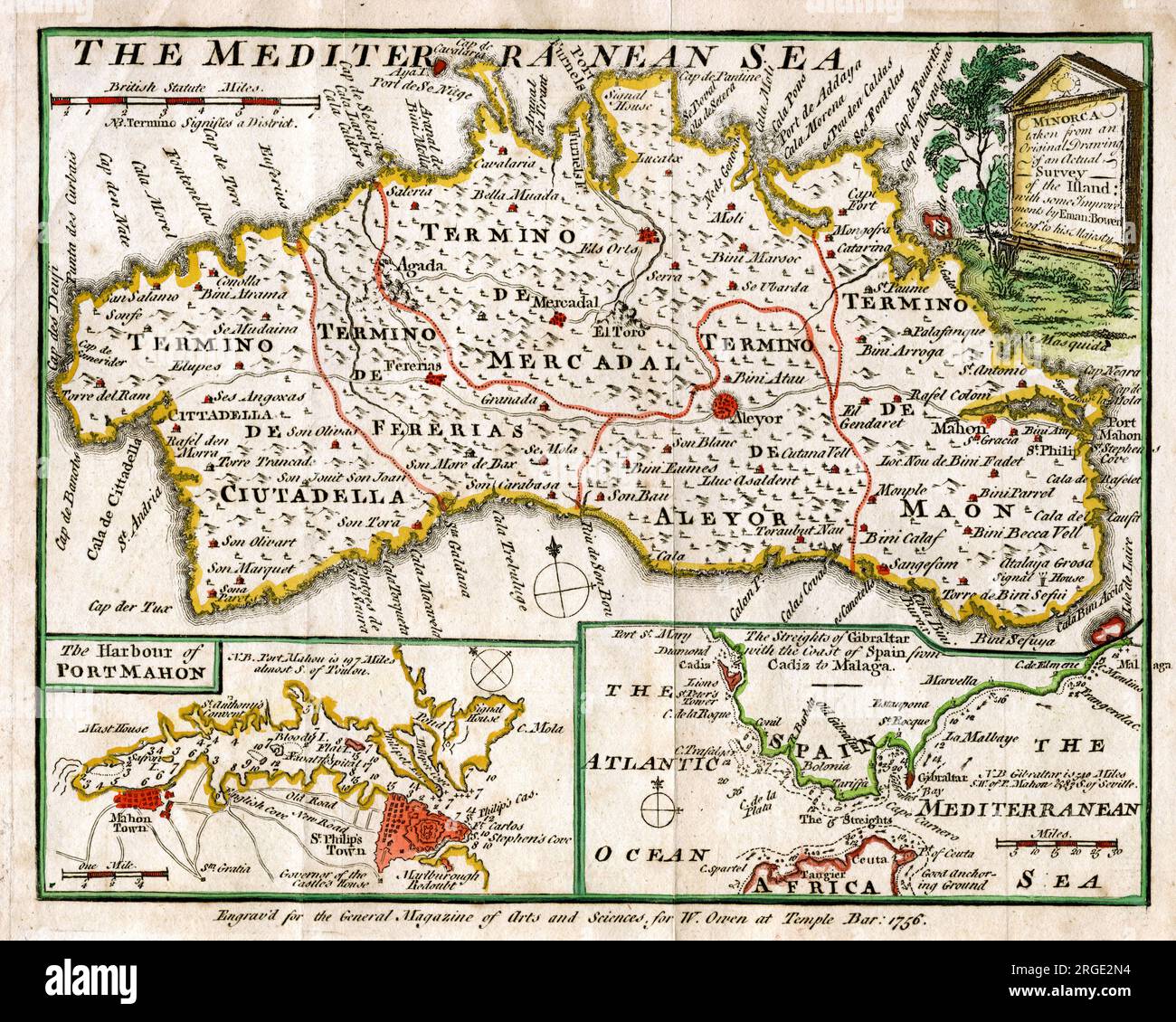 Menorca map hi-res stock photography and images - Alamy