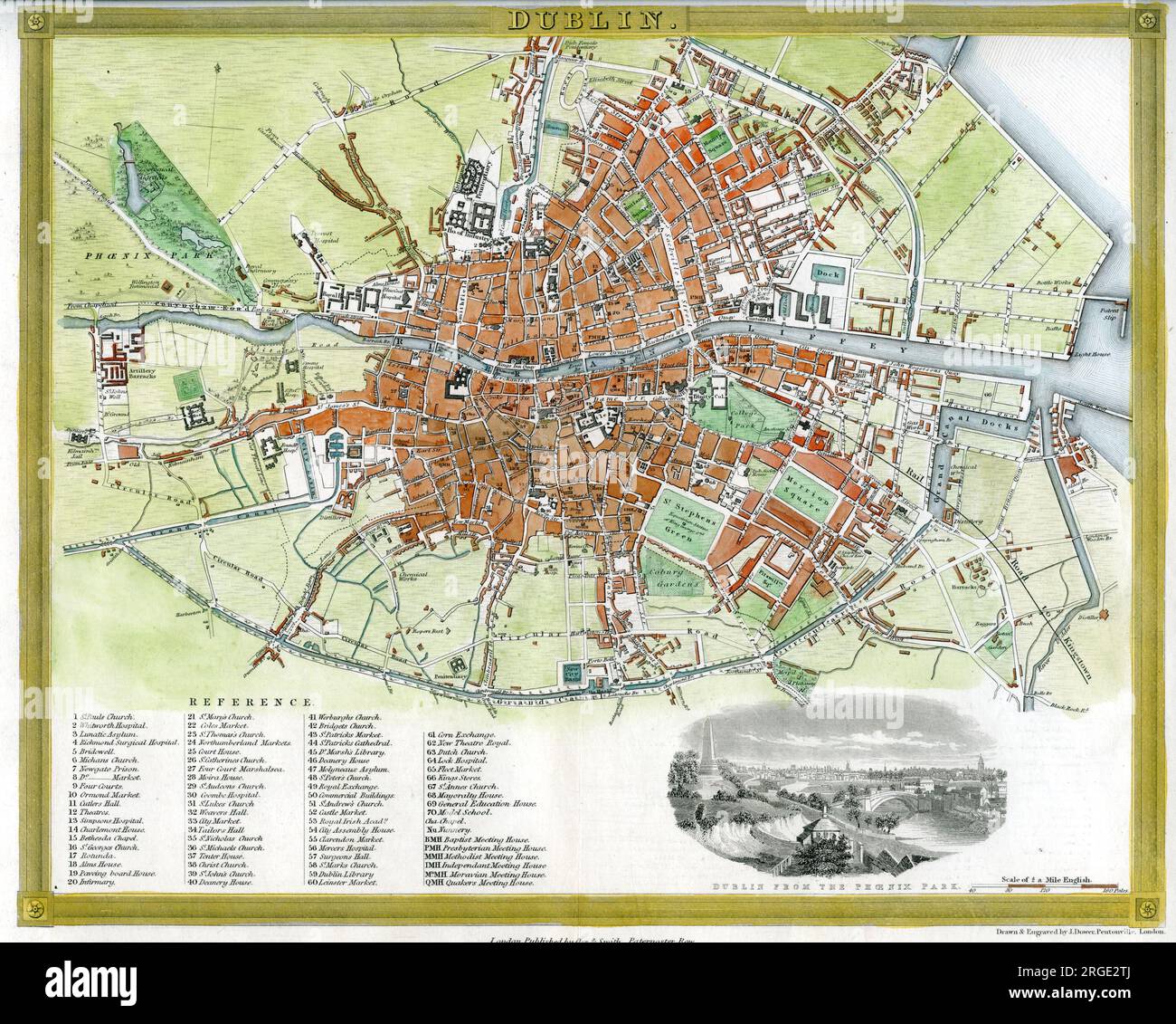 Dublin town map hi-res stock photography and images - Alamy