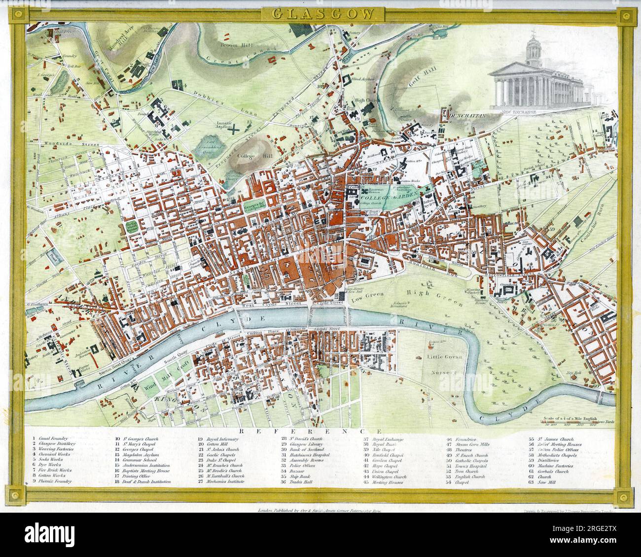Glasgow map hi-res stock photography and images - Alamy