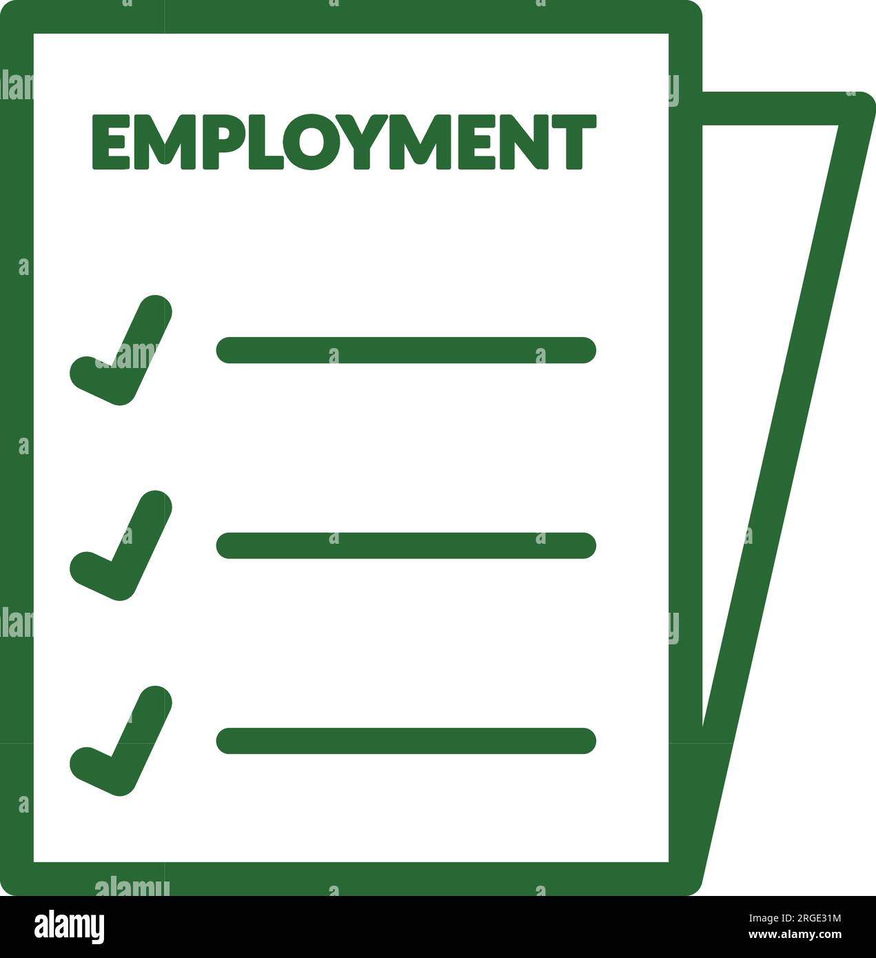 Isolated outline of an employment icon Vector Stock Vector Image & Art ...