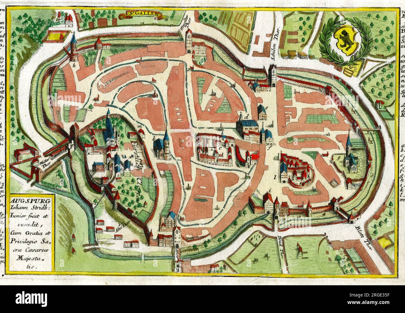 Augsburg map hi-res stock photography and images - Alamy