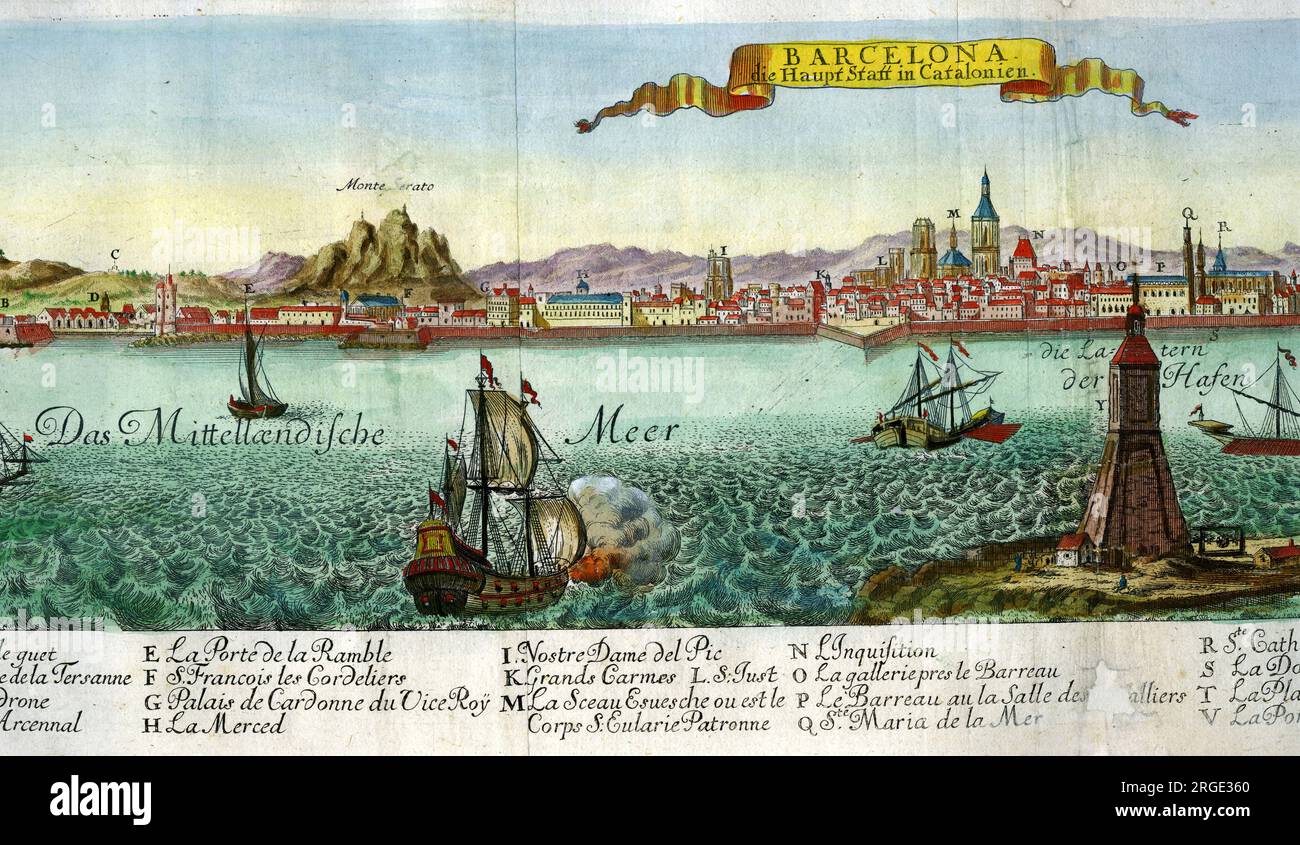 17th century map of barcelona hi-res stock photography and images - Alamy