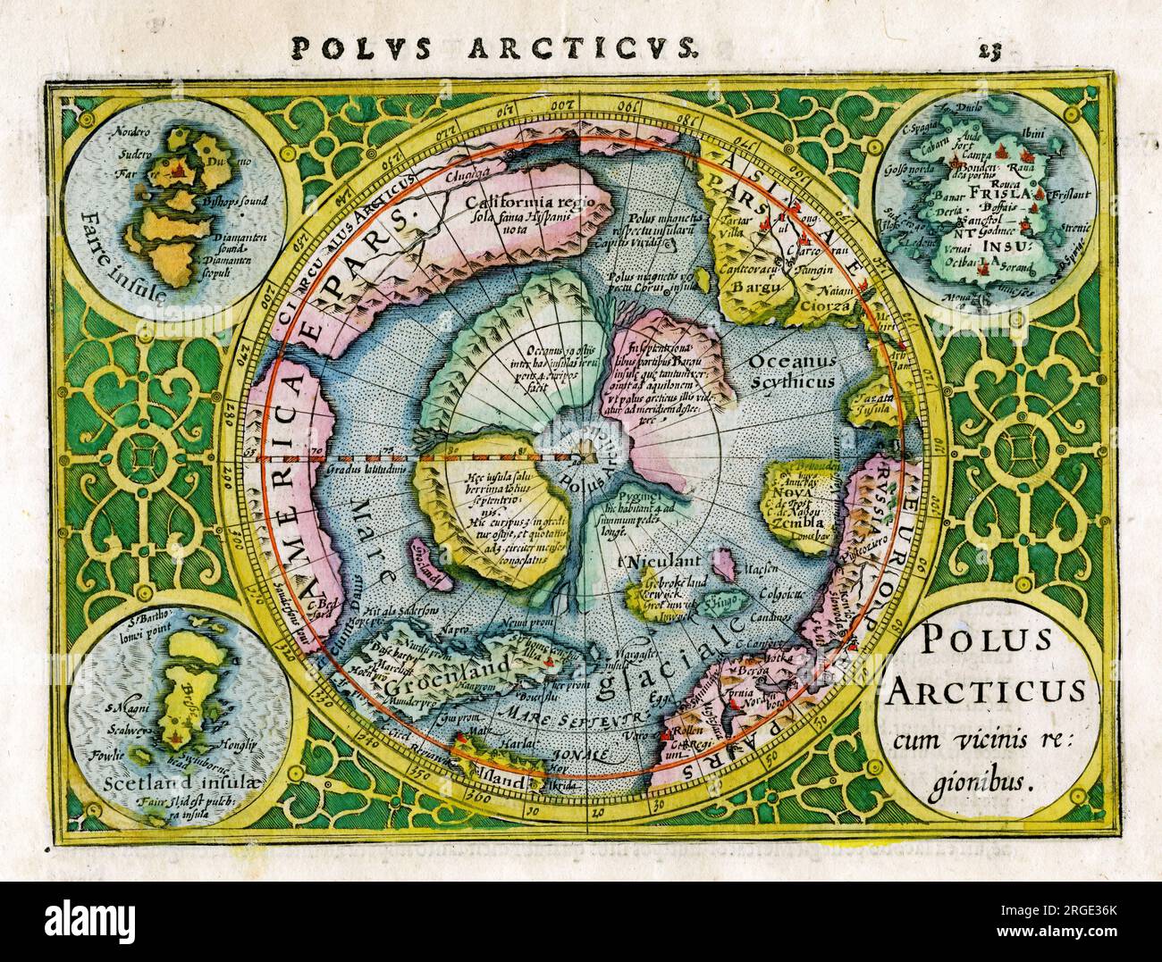 Arctic north pole map hi-res stock photography and images - Alamy