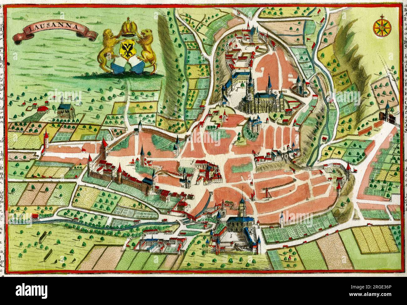 Lausanne map hi-res stock photography and images - Alamy