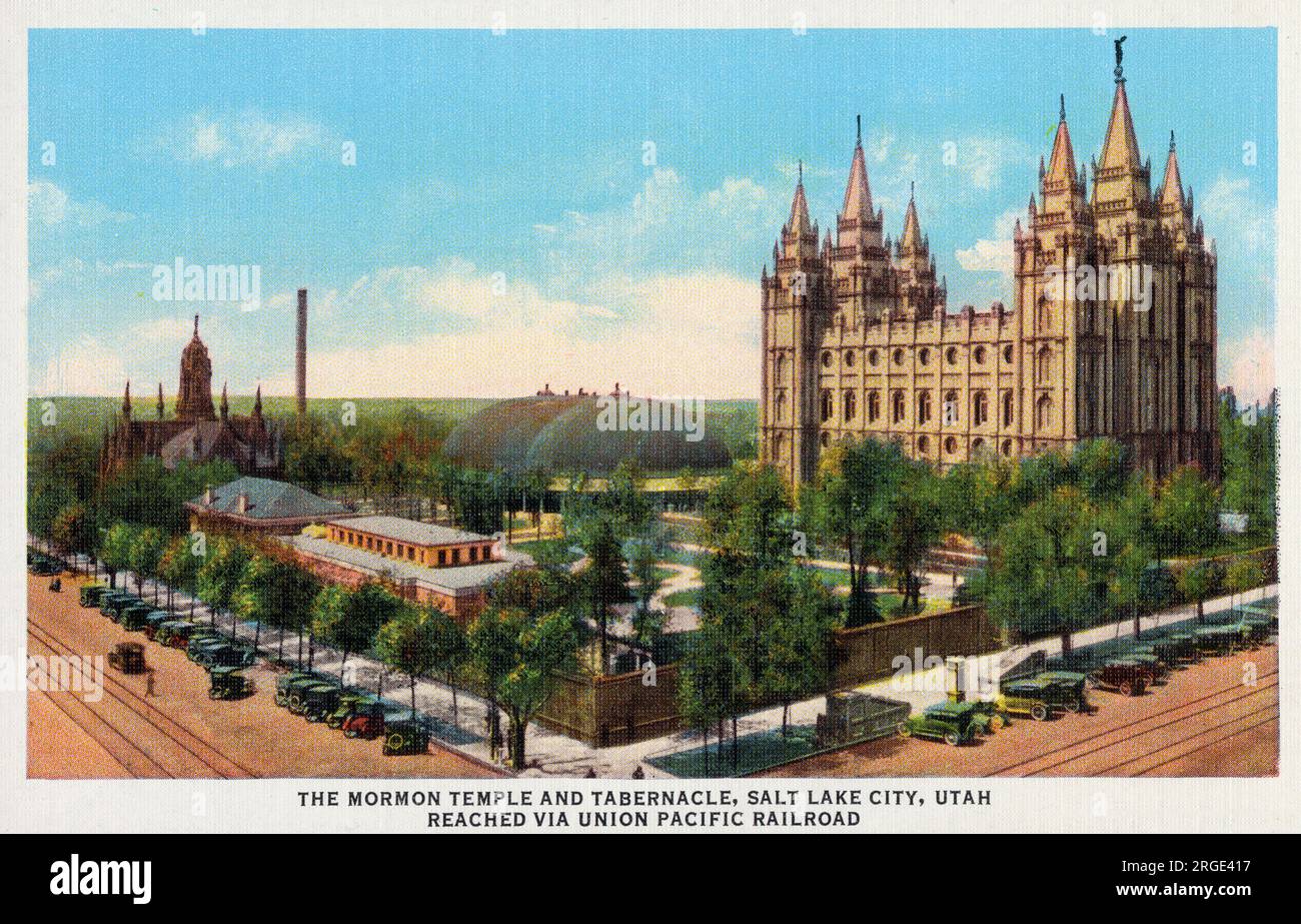 Mormon Temple and Tabernacle, Salt Lake City, Utah Stock Photo - Alamy