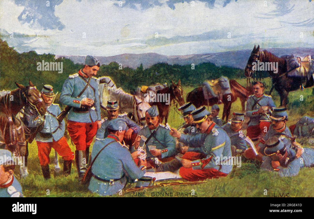 French soldiers relaxing - just pre-WW1 Stock Photo - Alamy