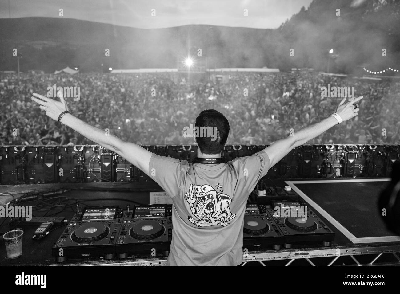 Belfast, Ireland, 8th August 2023, Shugz was one of of the DJ who ...