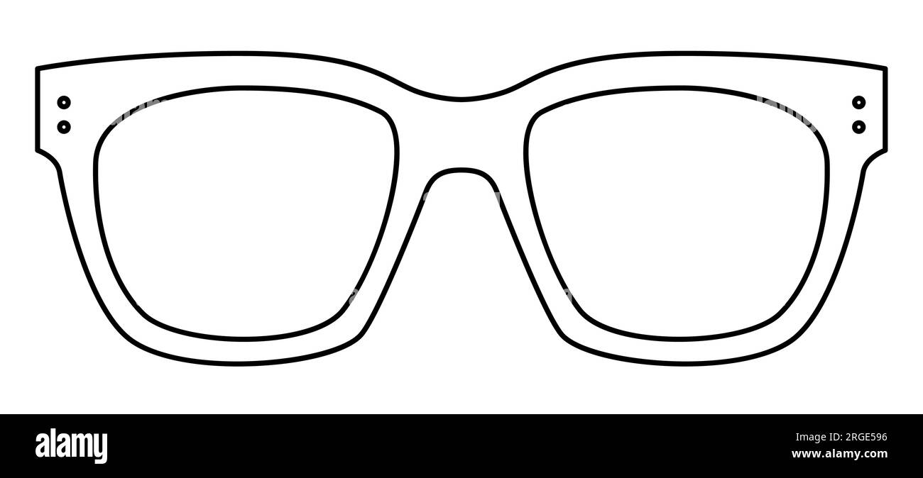 Angular Wellington frame glasses fashion accessory illustration ...