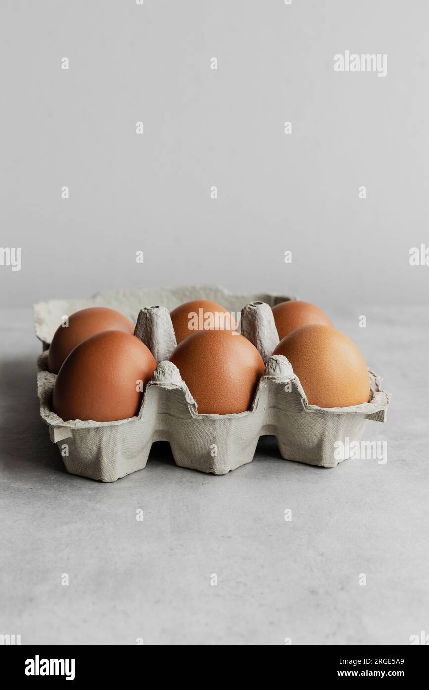 Free range eggs in carton Stock Photo - Alamy