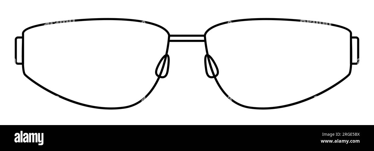 Slim Statement frame glasses fashion accessory illustration. Sunglass ...