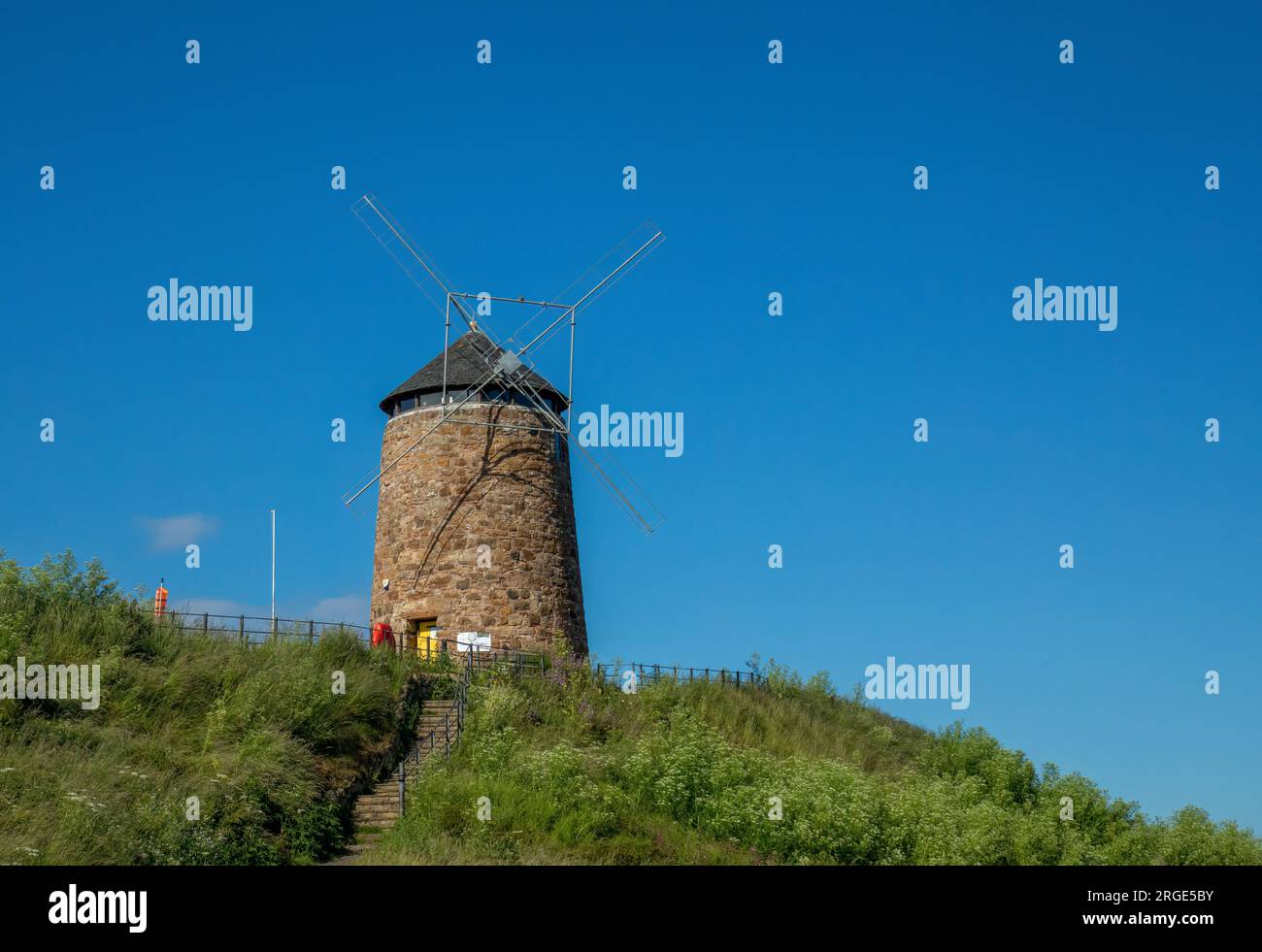 St Monan's windmill in Fife once used for salt production Stock Photo ...