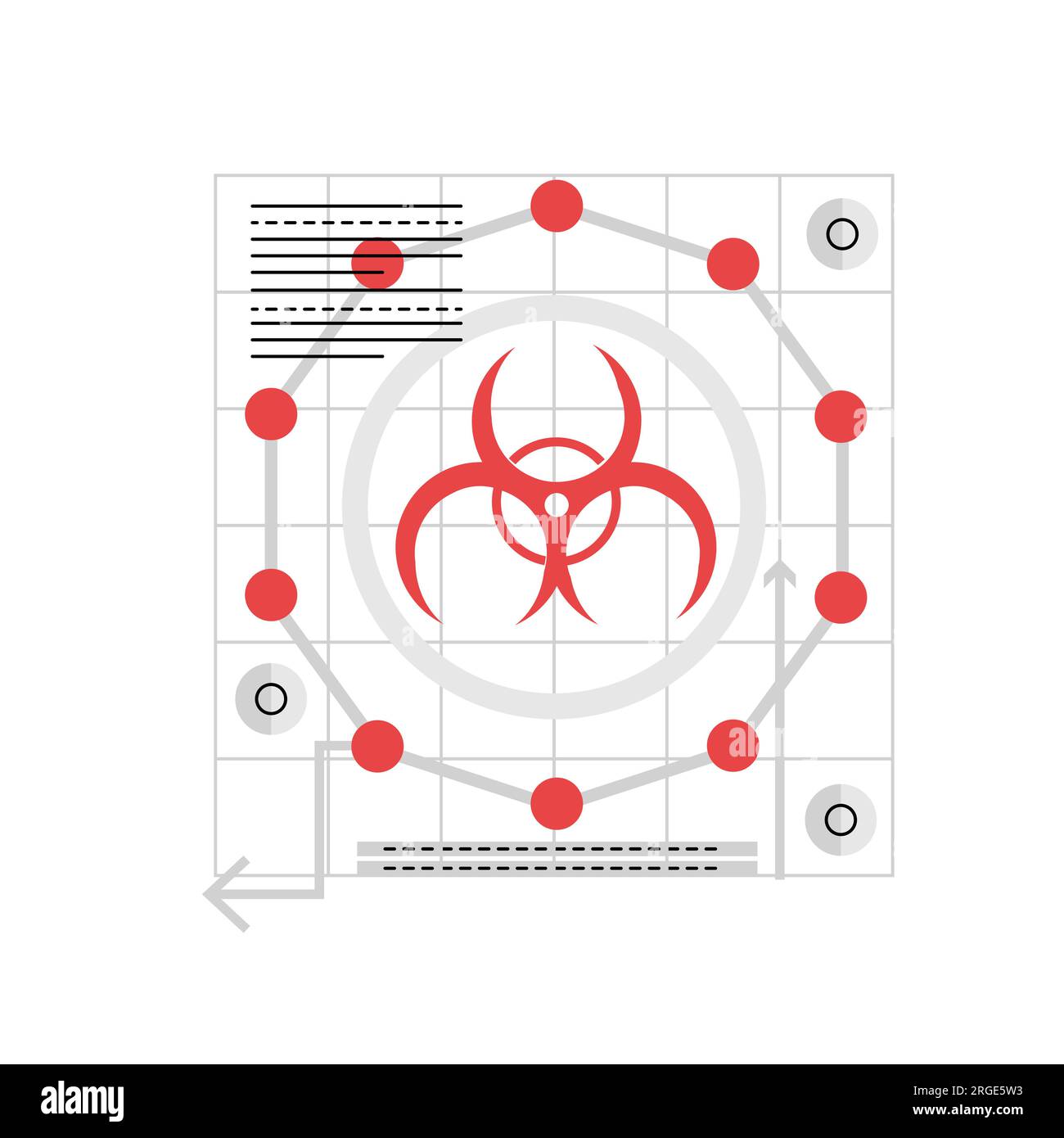 Biological hazard. Biohazard research, biochemistry science, safety ...