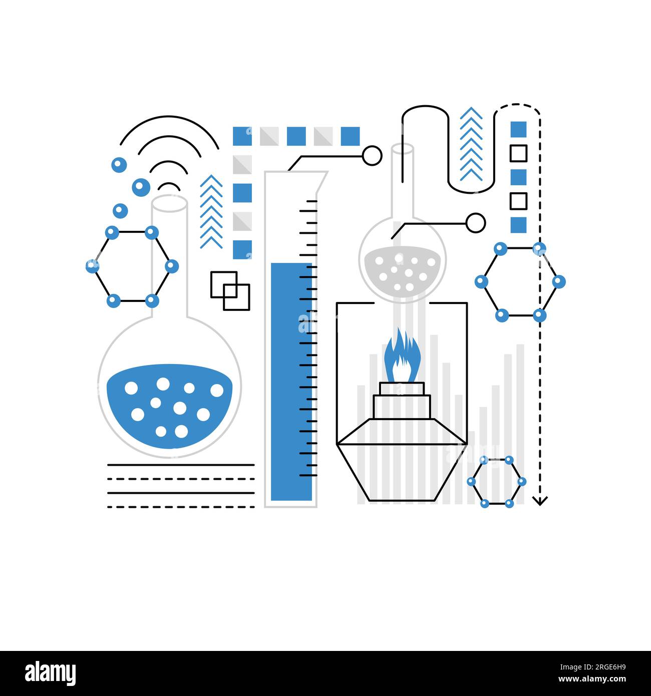Chemistry science research. Laboratory test experiment, chemistry ...